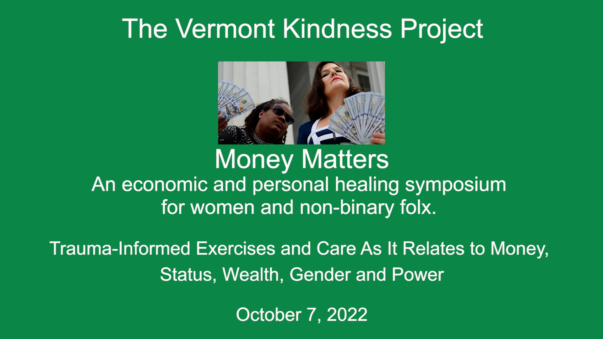 Money Matters: Trauma-Informed Exercises and Care As It Relates to ...