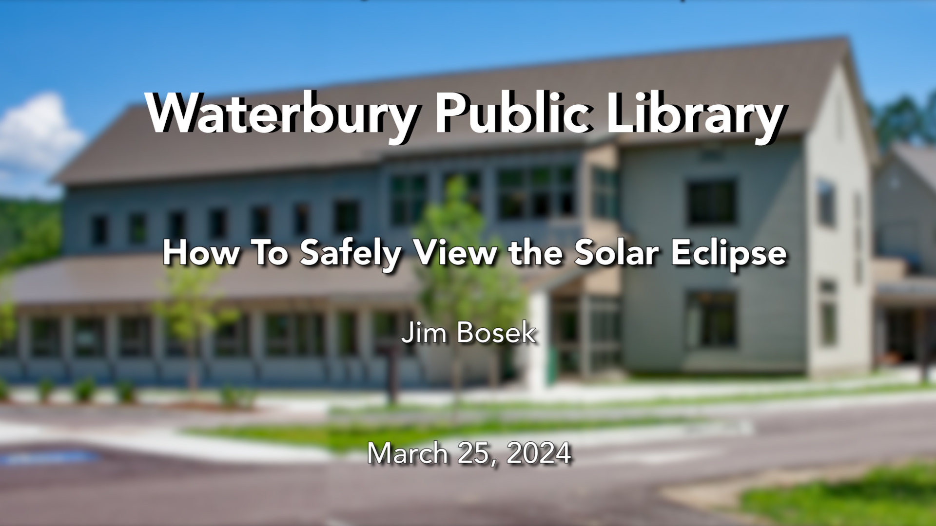 How to Safely View the Solar Eclipse 3/25/2024 | Onion River Community ...