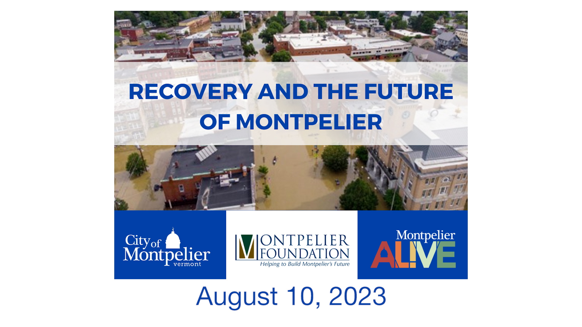 Recovery and the Future of Montpelier 8/10/2023 | Onion River Community ...