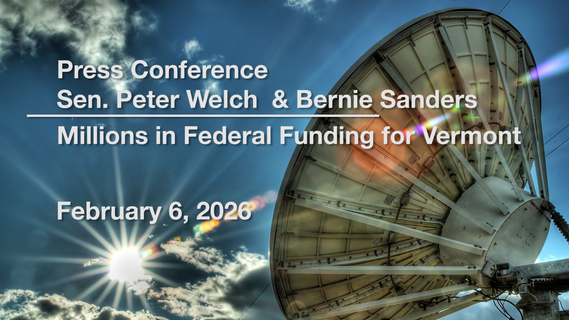 Senators Peter Welch and Bernie Sanders - Millions in Federal Funding ...
