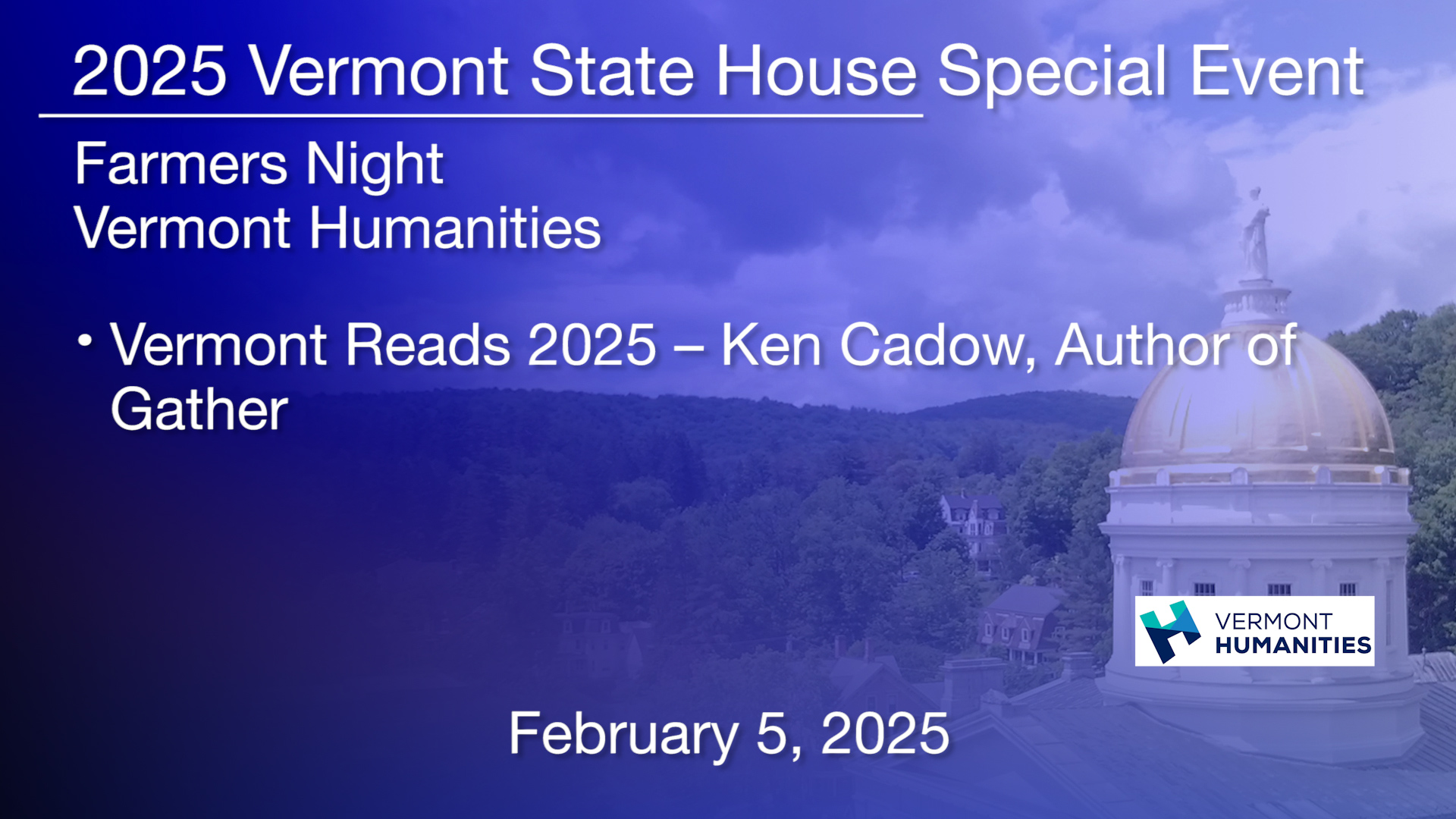 Farmers Night - Vermont Humanities - Ken Cadow, Author of Gather 2/5 ...