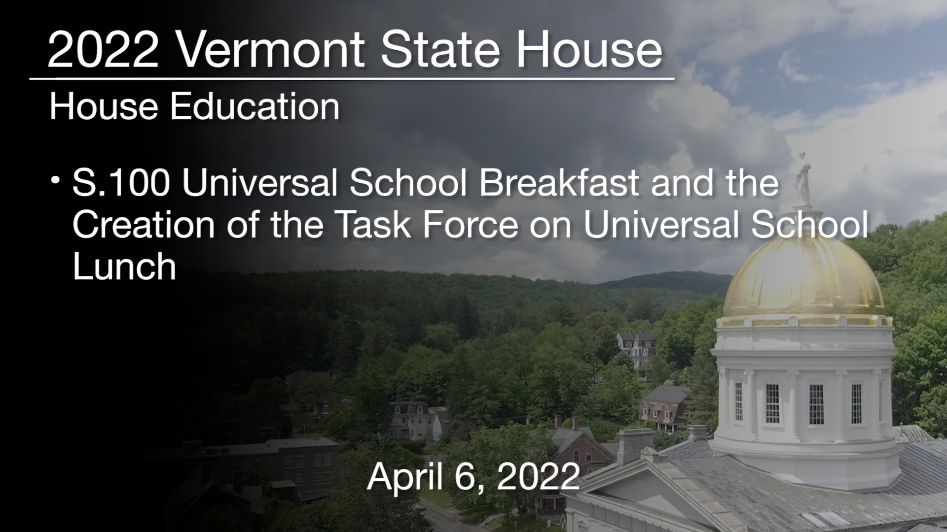 S.100 Universal School Breakfast and the Creation of the Task Force on ...