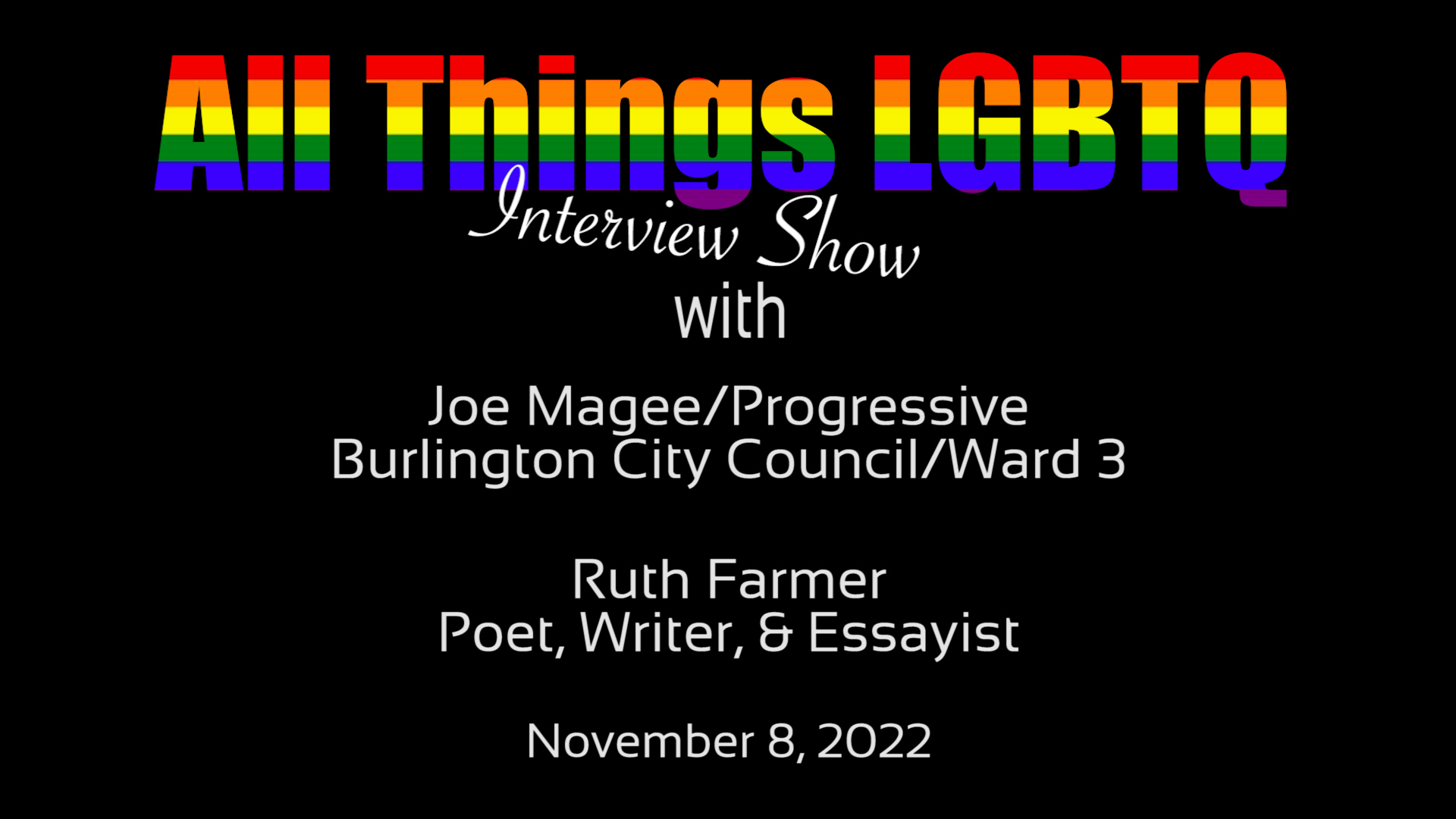 Interview Show: Joe Magee & Ruth Farmer | Onion River Community Access ...