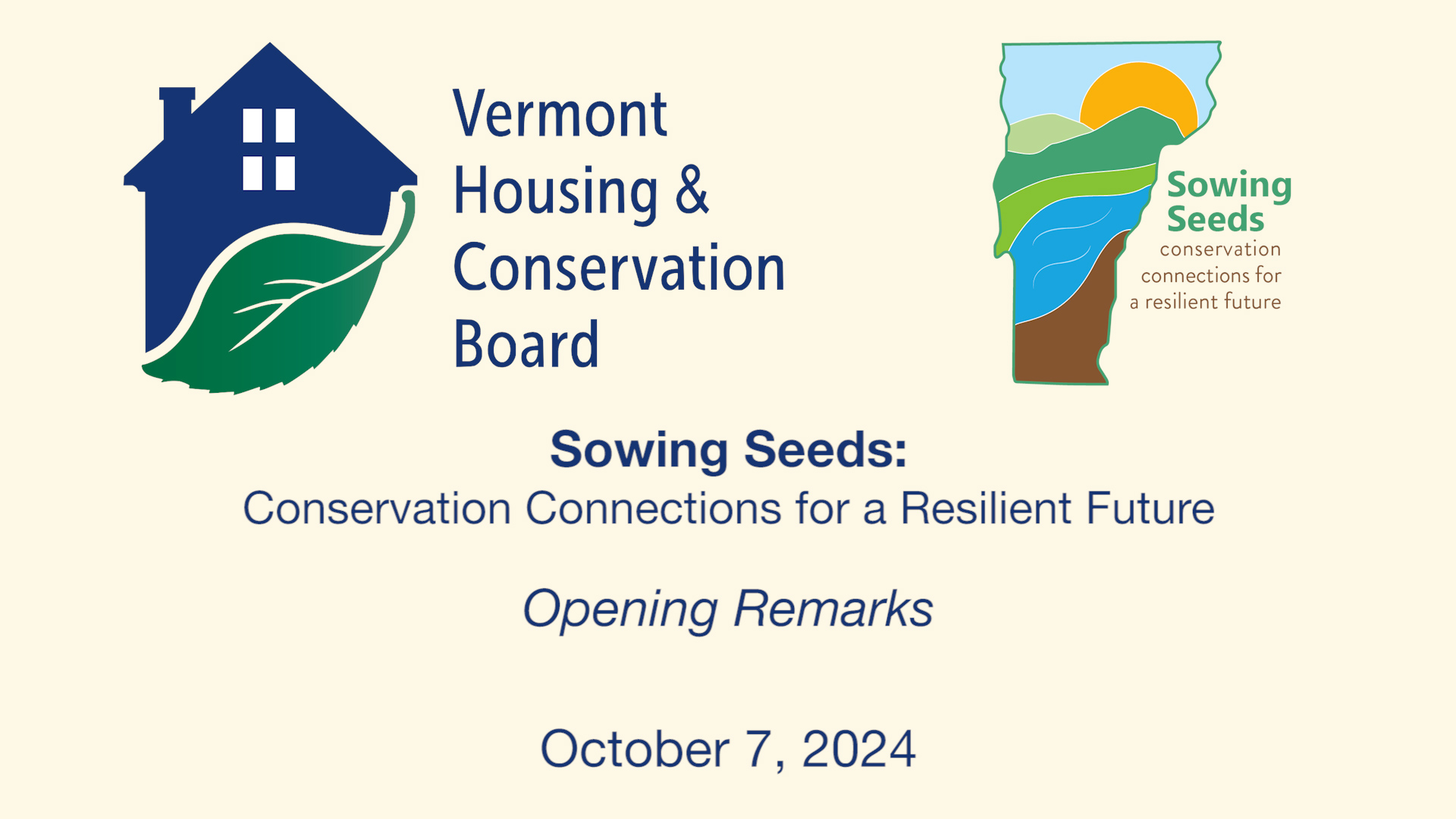 Sowing Seeds - Conservation Connections for a Resilient Future: Opening ...
