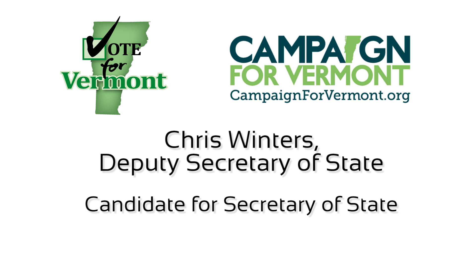 Chris Winters Deputy Sec. of State and Candidate for Secretary of State ...