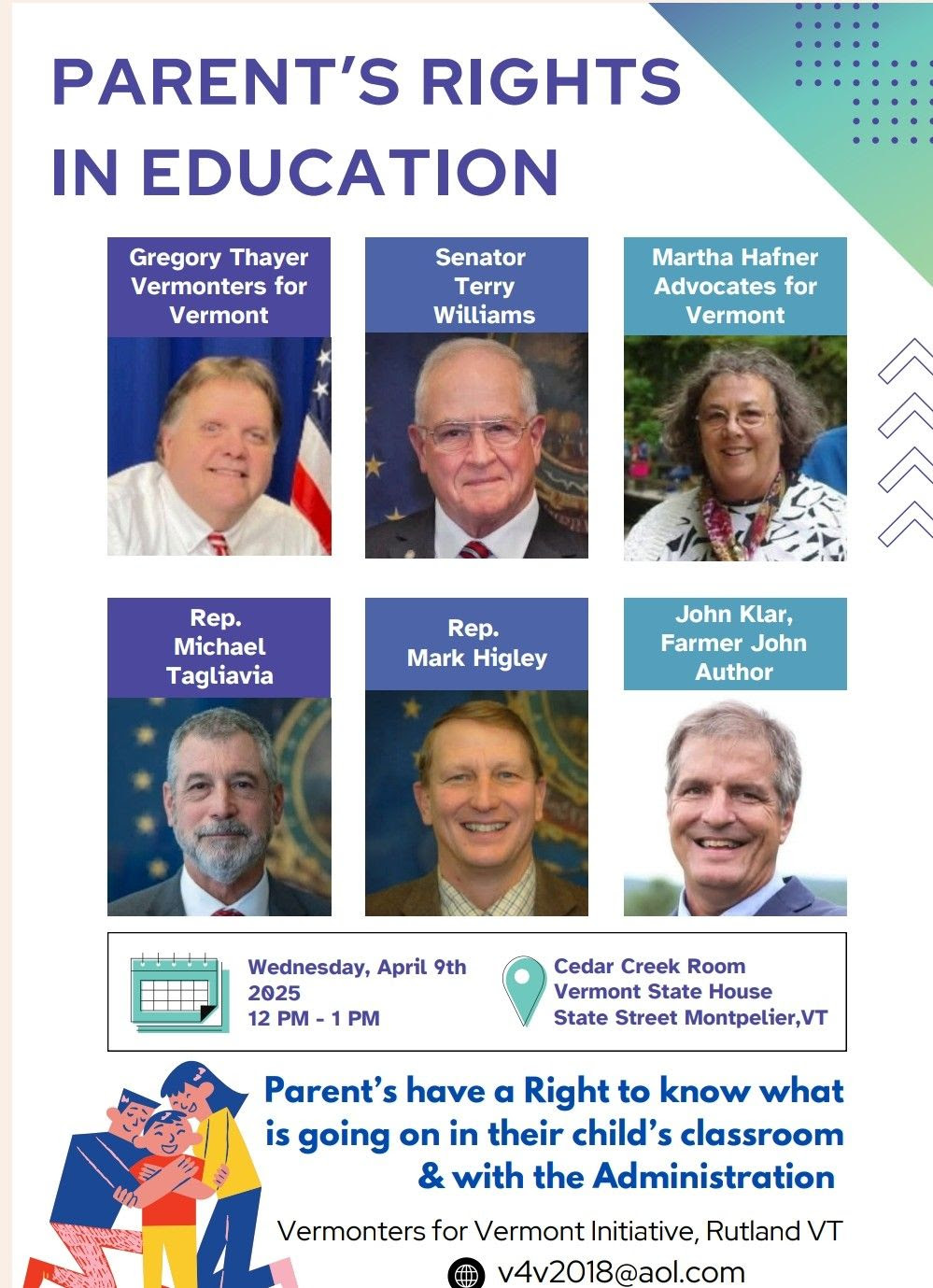 Vermonters for Vermont - Parent's Rights In Education LIVE 4/9/2025 at ...